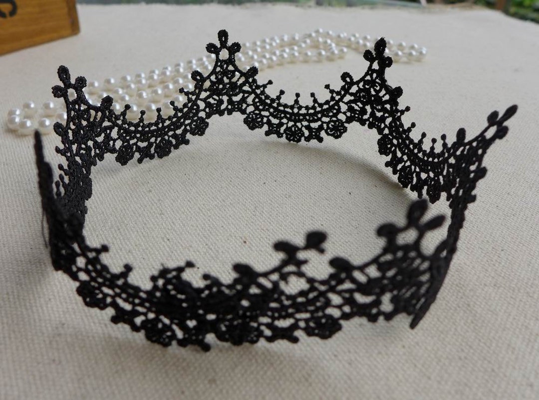Little Black Lace Trim, Delicate Scalloped Floral Lace, Black Venise ...