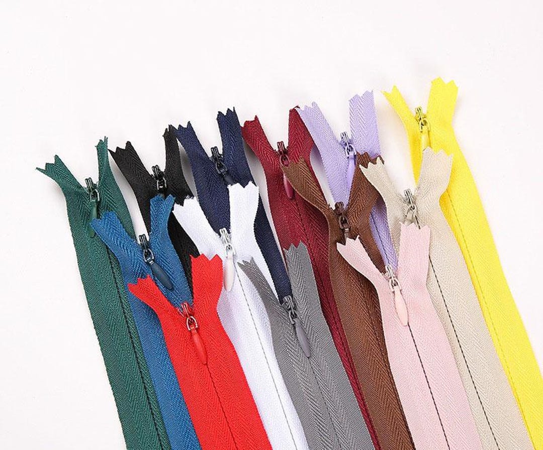 13 Colors - Nylon Concealed Invisible Closed-end Zipper With Zinc Alloy ...