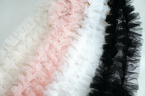 3.5 Wide Pleated Mesh Trim Soft Ruffled Trim for - Etsy