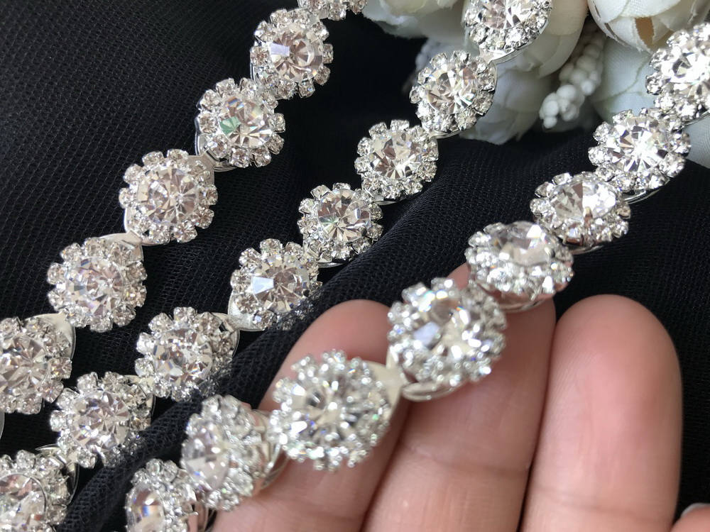 Wedding Rhinestone Trim Rhinestone Chain Trim Bridesmaid | Etsy