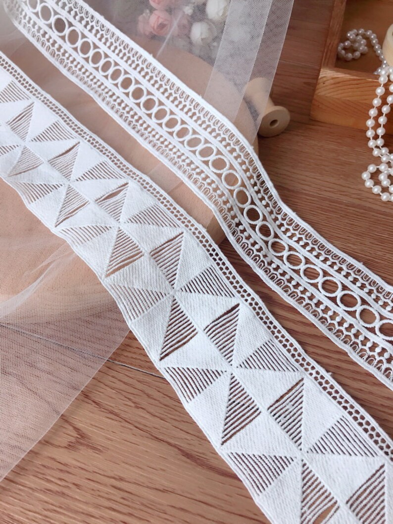 Chic Lace Trim Triangular Trim Lace Crochet Style Circle - Etsy