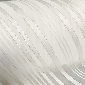 Soft Chiffon Fabric With Silver Stripe Fabric for Bridesmaid Dress ...