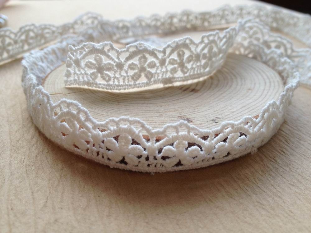 White Cotton Lace Trim Cotton Net Lace Ribbon Trim Mini | Etsy