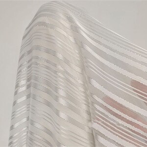 Soft Chiffon Fabric With Silver Stripe Fabric for Bridesmaid Dress ...