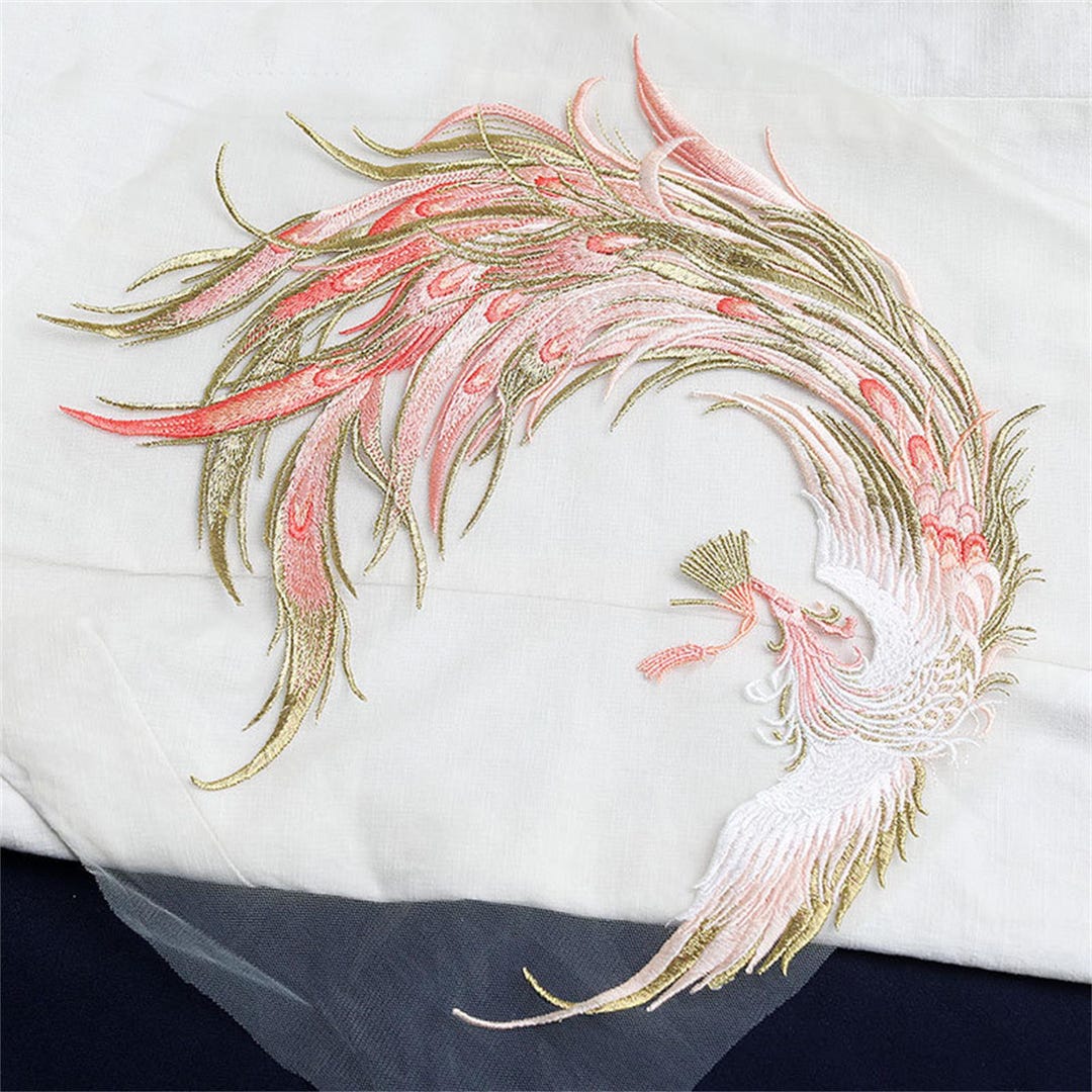 Gorgeous Bird Phoenix Applique Embroidered Sewing Lace Applique Patch ...