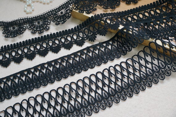 Venice Edging Lace Trim Balck Trimming Wedding Lace - Etsy