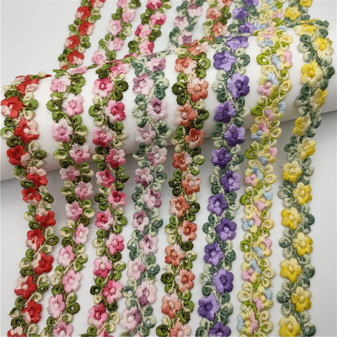 Exquisite Flowers Trim, Venice Floral Trimming, Colorful Venise Lace ...