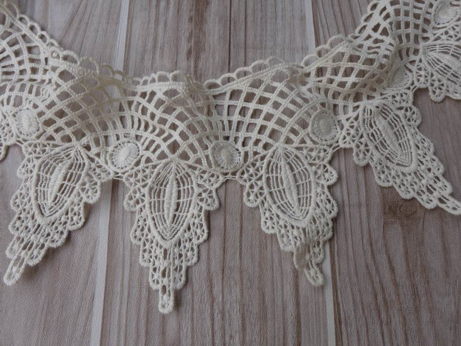 Retro Lace Trim Chic Cotton Feather Lace Cream Lace Trim - Etsy
