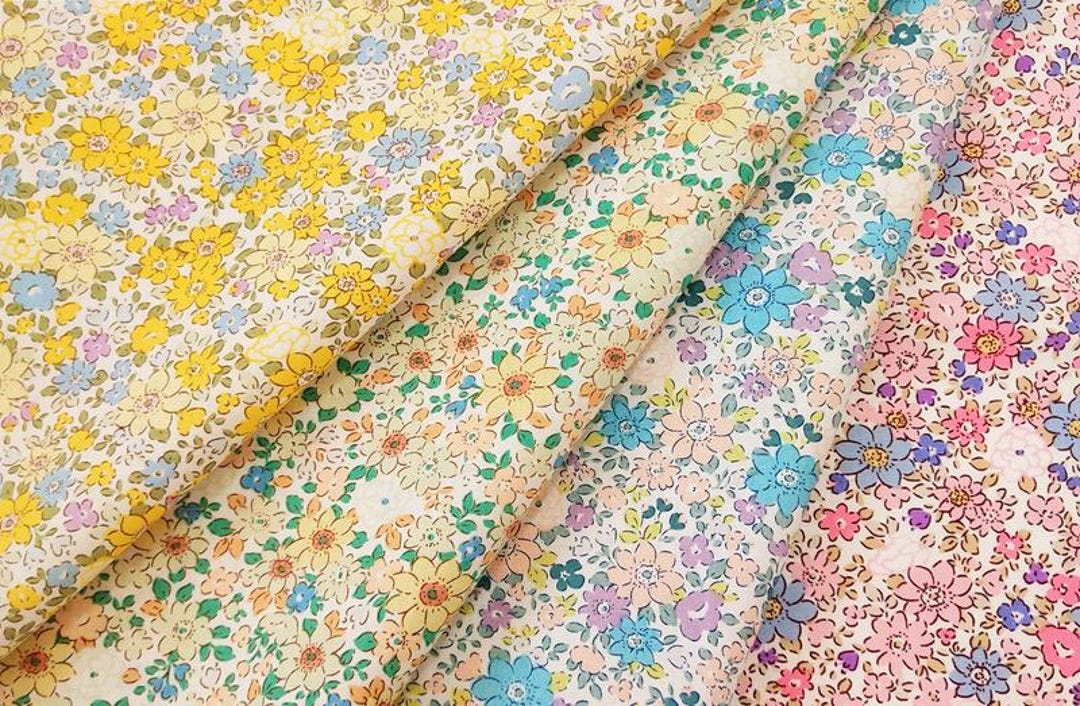 New Ditsy Multi Color Floral Cotton Fabric, for Summer Dresses, Women's ...