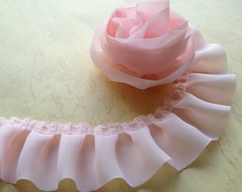 Pink Chiffon Flower - Etsy