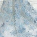 Light Blue Snowflake Fabric Colorful Sequins Embroidery Mesh Fabric for ...