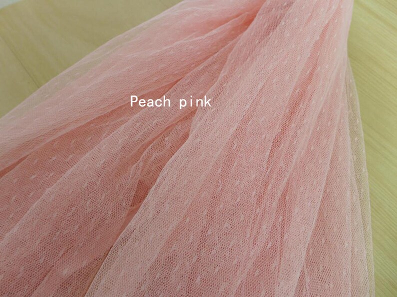 Small Polka Dot Illusion Tulle Fabric by Yard for Wedding Veils, Tutu ...