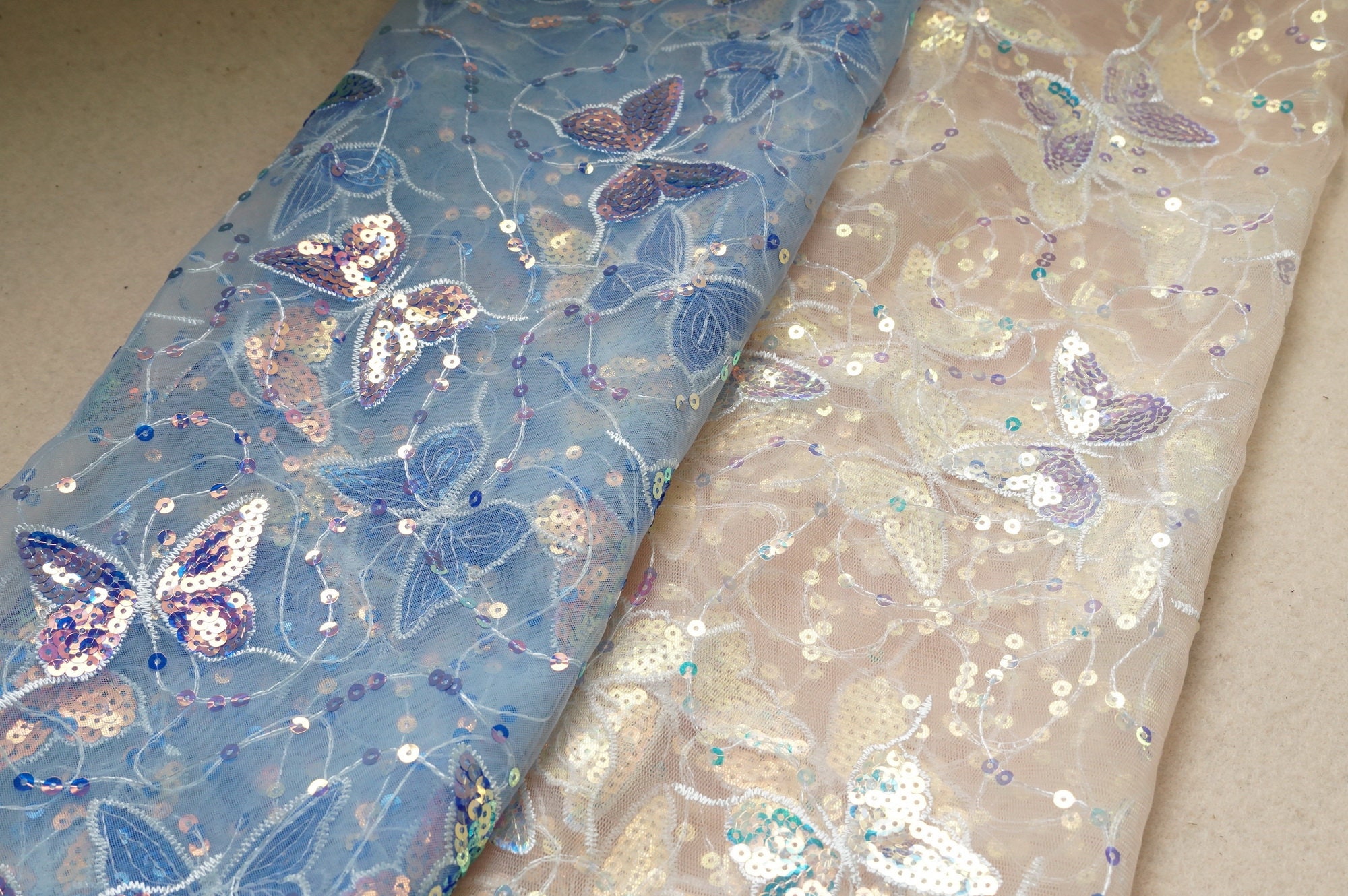 Butterfly Fabric Soft Tulle Butterflies Embroidered Lace - Etsy