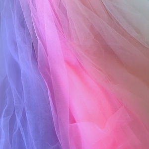 Soft Tulle Fabric 63" Wide Illusion Nylon Tulle for Veils, Birdcage ...