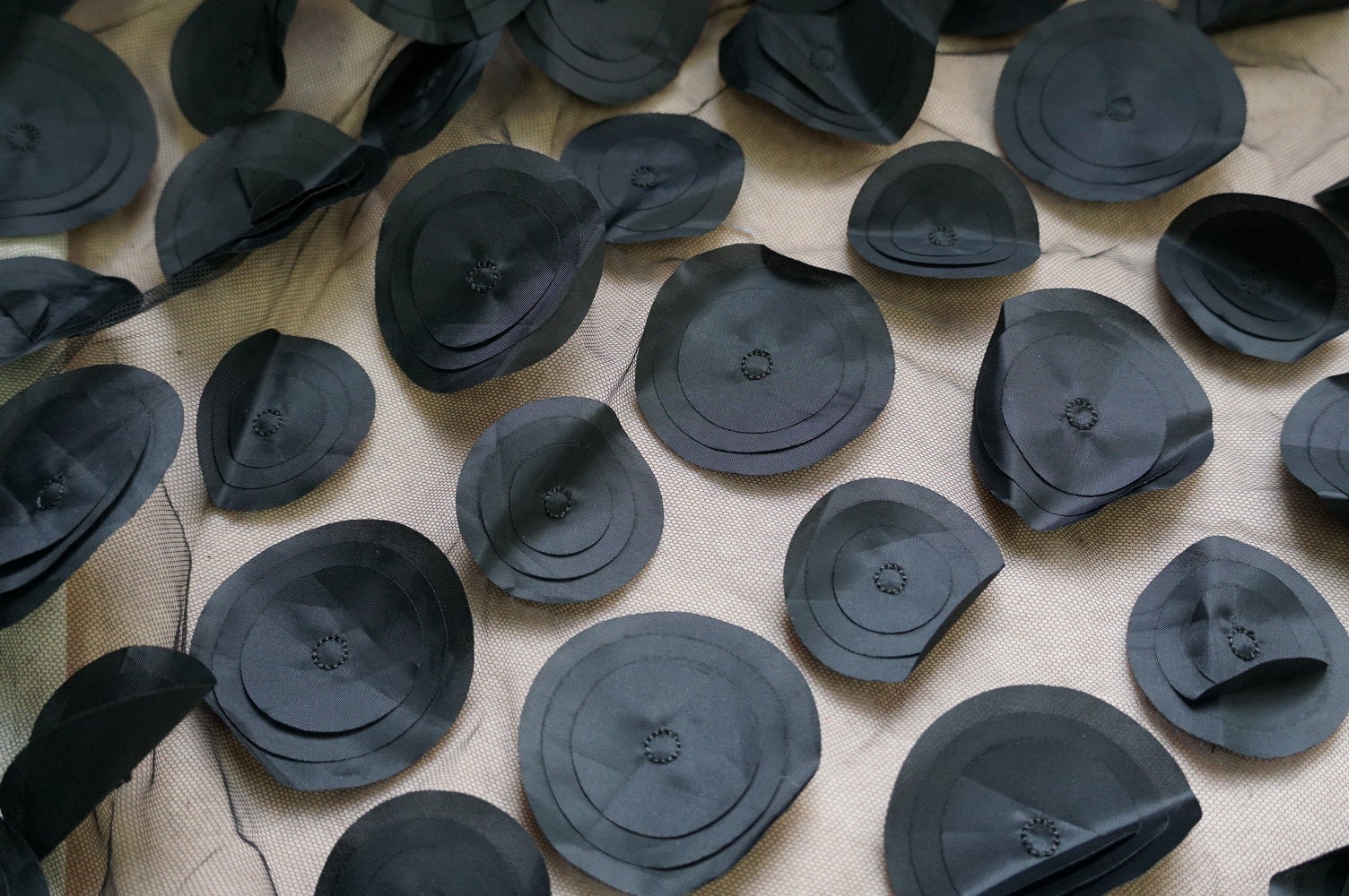 3D Circle Design Mesh Fabric Organza Circle Fabric for Prom | Etsy