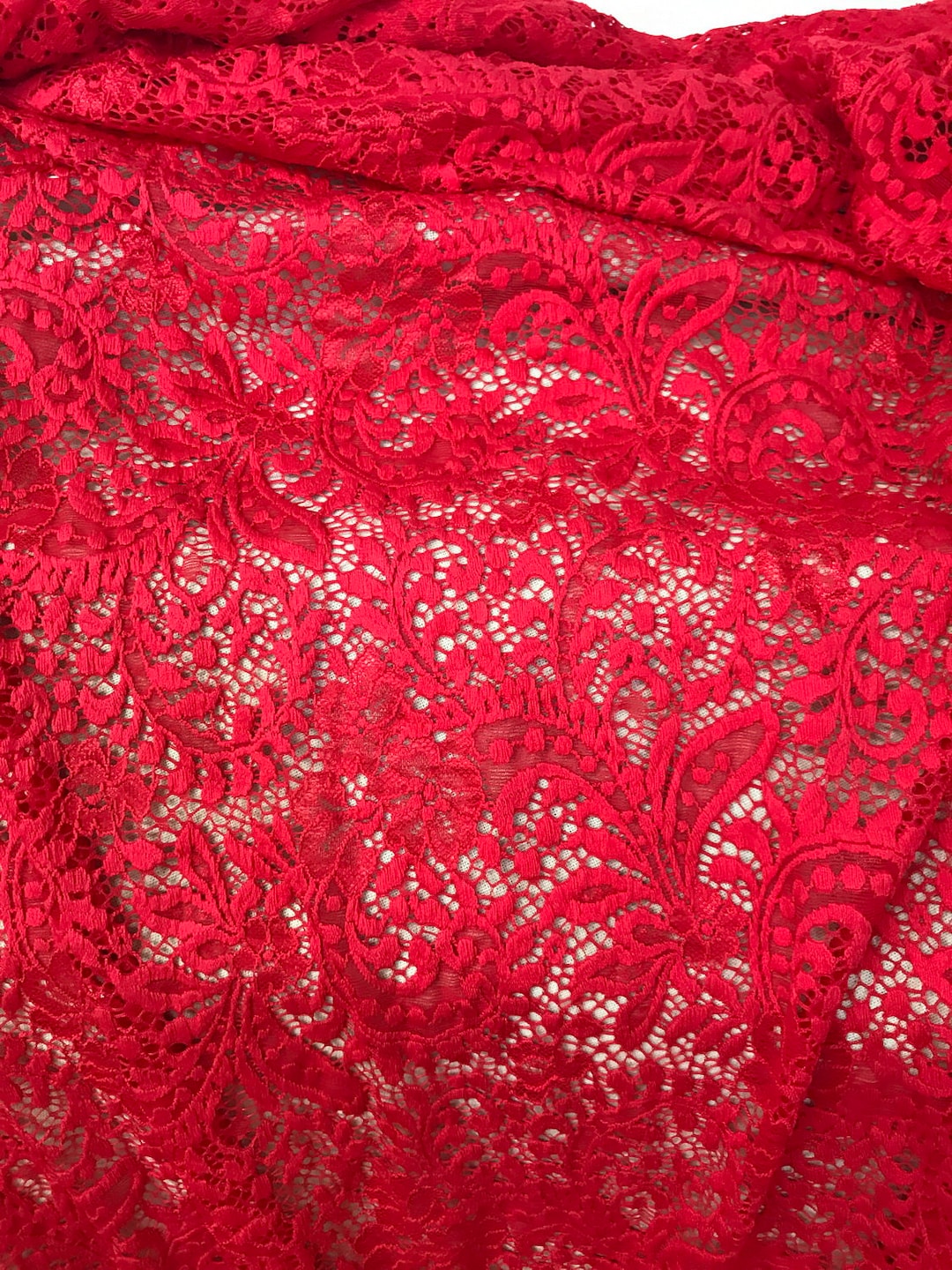 4 Way Stretch Fabric, Soft Elastic Floral Lace Fabric, Evening Dress ...