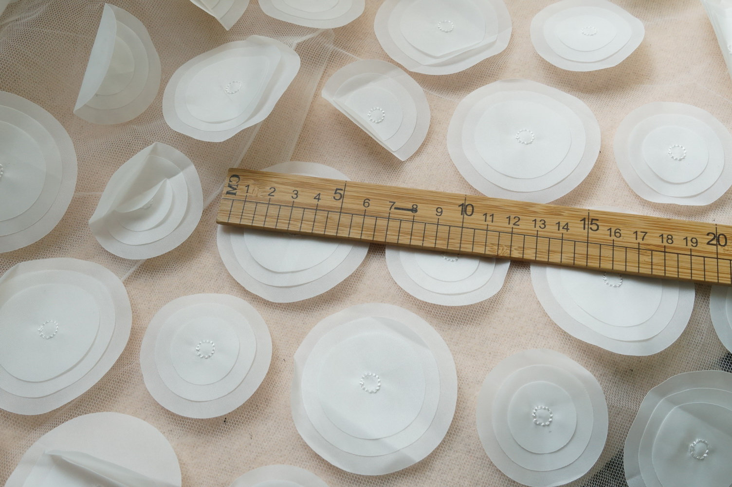 3D Circle Design Mesh Fabric Organza Circle Fabric for Prom | Etsy