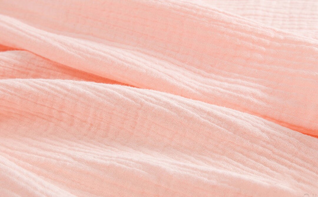 Pink Muslin Fabric, Double Layered Gauze Muslin Fabric, 100% Cotton ...