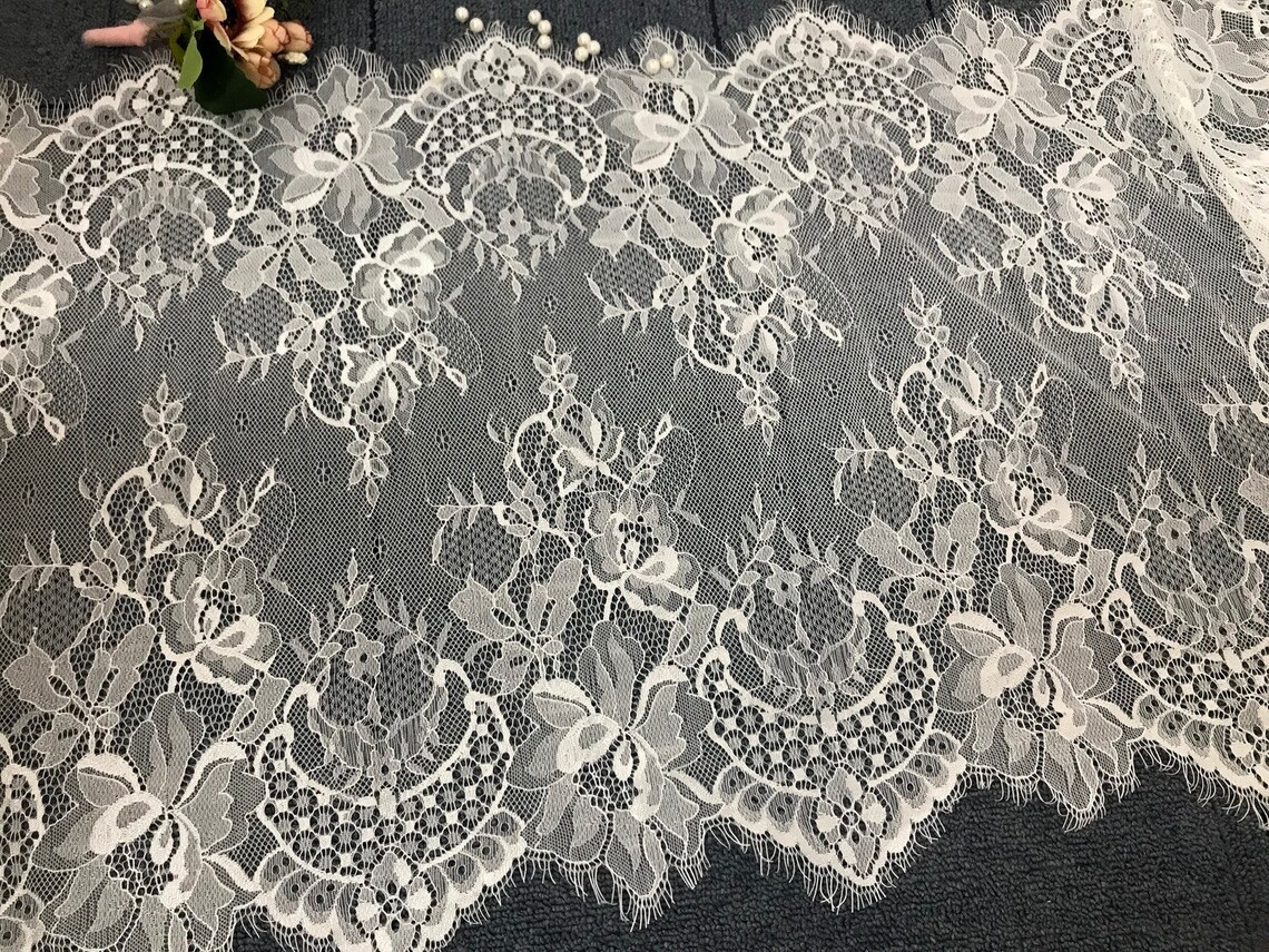 Soft French Scallop Lace Trim for Bridal Cap Mantilla Veil - Etsy