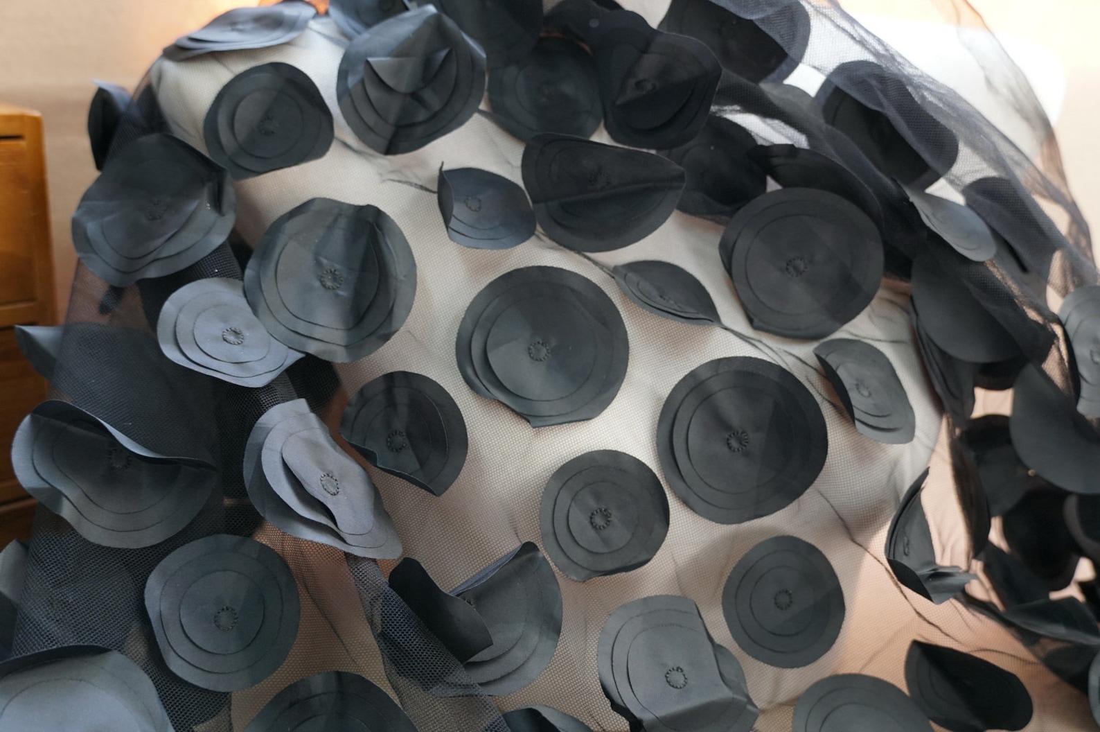 3D Circle Design Mesh Fabric Organza Circle Fabric for Prom | Etsy