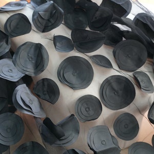 3D Circle Design Mesh Fabric Organza Circle Fabric for Prom | Etsy