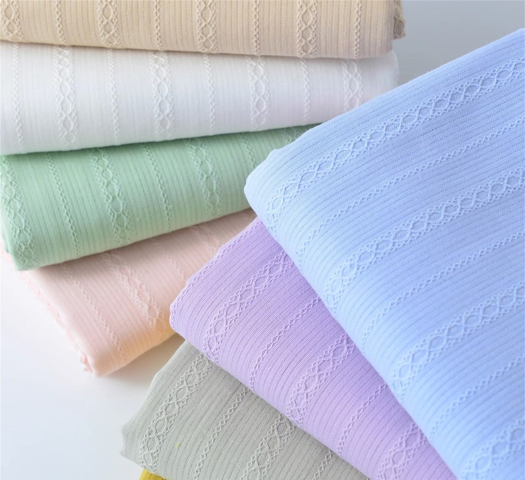 20 Colors - Cotton Fabric by the Yard, Striped Cotton Jacquard Fabric ...