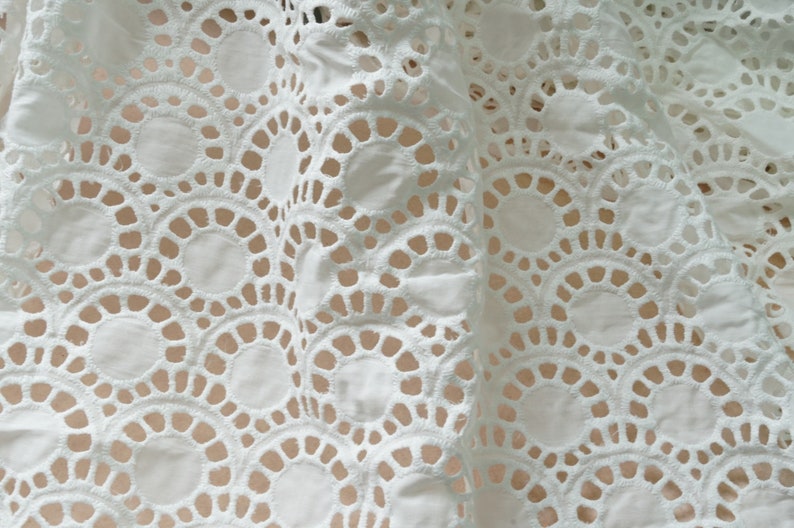 Cotton Fabric off White Circle Pattern Fabric Cotton - Etsy