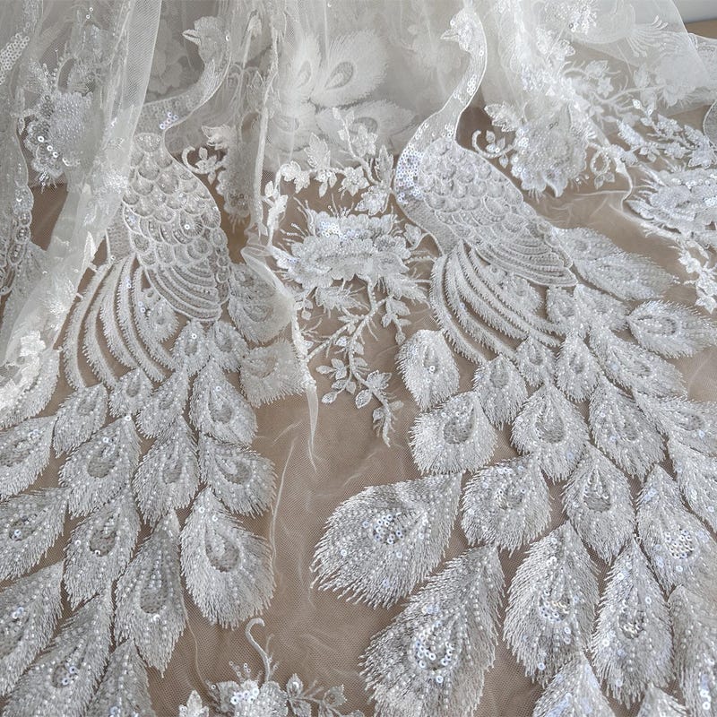 Beaded Dress Panel White - Etsy