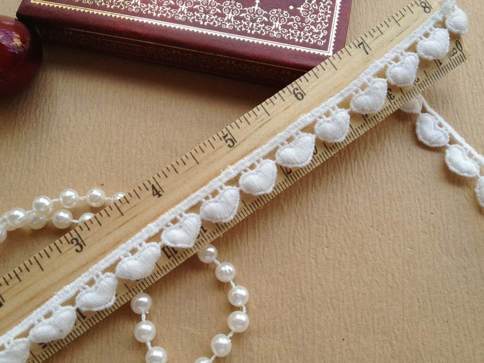 White Cotton Lace Trim Lovely Heart Trim for Sewing Home Decor - Etsy