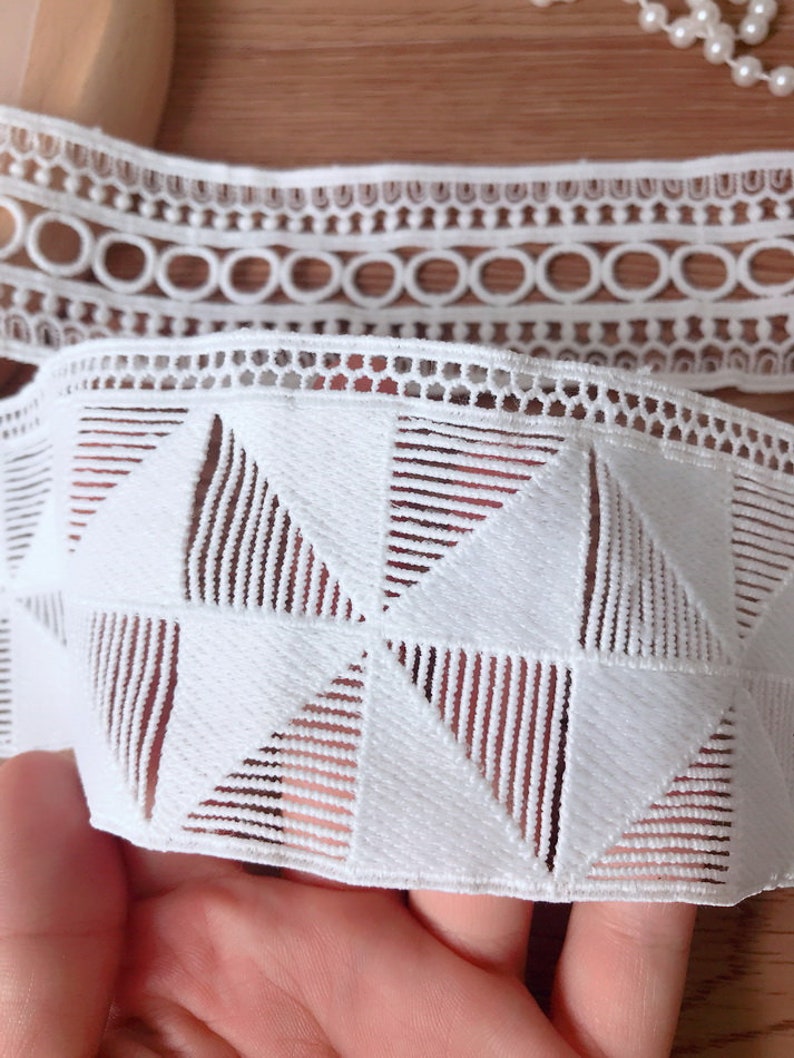 Chic Lace Trim Triangular Trim Lace Crochet Style Circle | Etsy