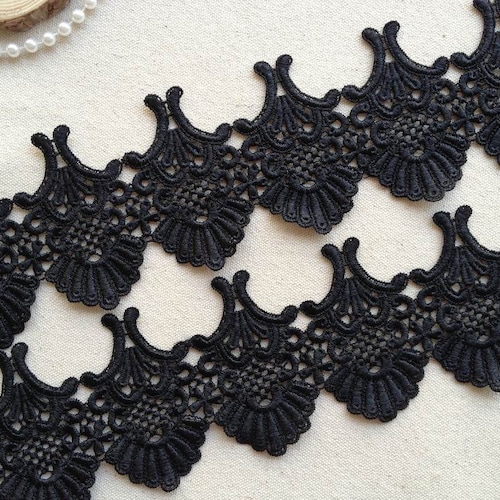 Antique Lace Trim Victorian Venice Lace in Black for Bridal - Etsy