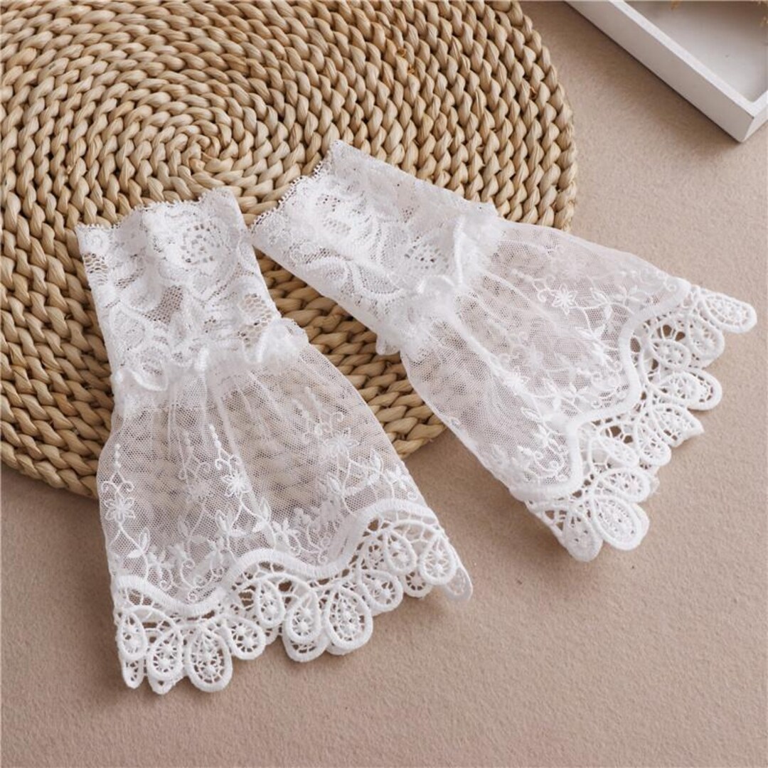 Removable Fake Lace Dress Sleeves, Slightly Elastic Faux Cuff, Wrist ...