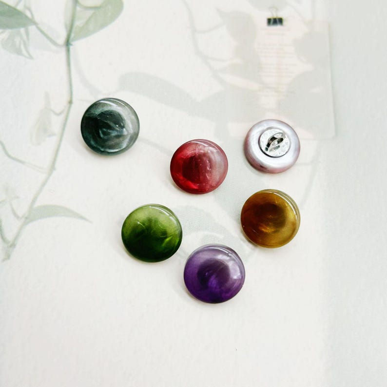 Rainbow Resin Buttons, Shirt Buttons, Colorful Buttons, Resin Buttons ...