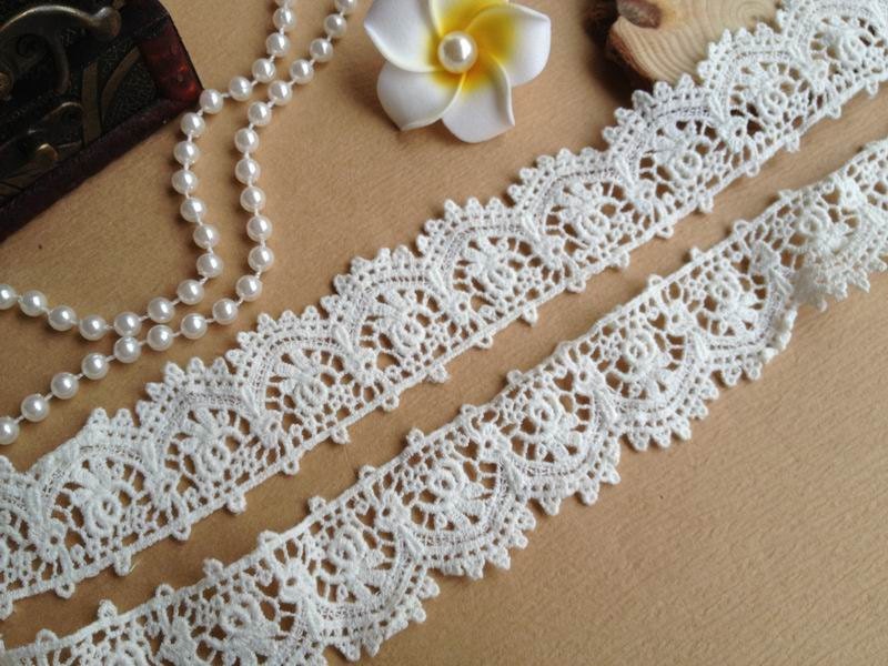 Cotton Lace Trim White Lace Trim Retro Embroidered Lace 2 | Etsy