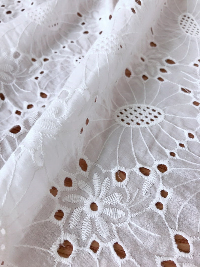 Cotton Fabric off White Eyelet Fabric by the Yard Eyelet | Etsy