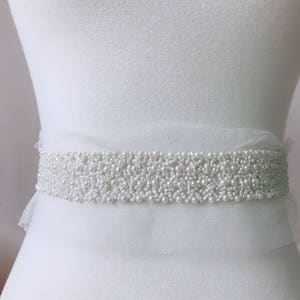Wide Beaded Trim Ivory Wedding Sash Trim for Bridesmaid Sash Bridal ...