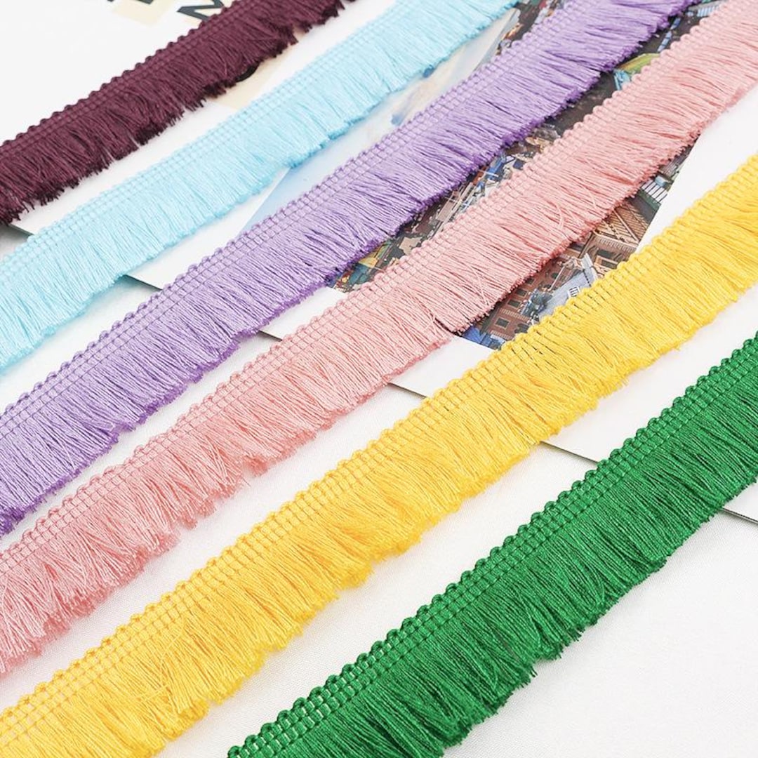 30 Colors-fringe Tassel Lace Trim, 2.5cm Wide Mini Brush Fringe for ...