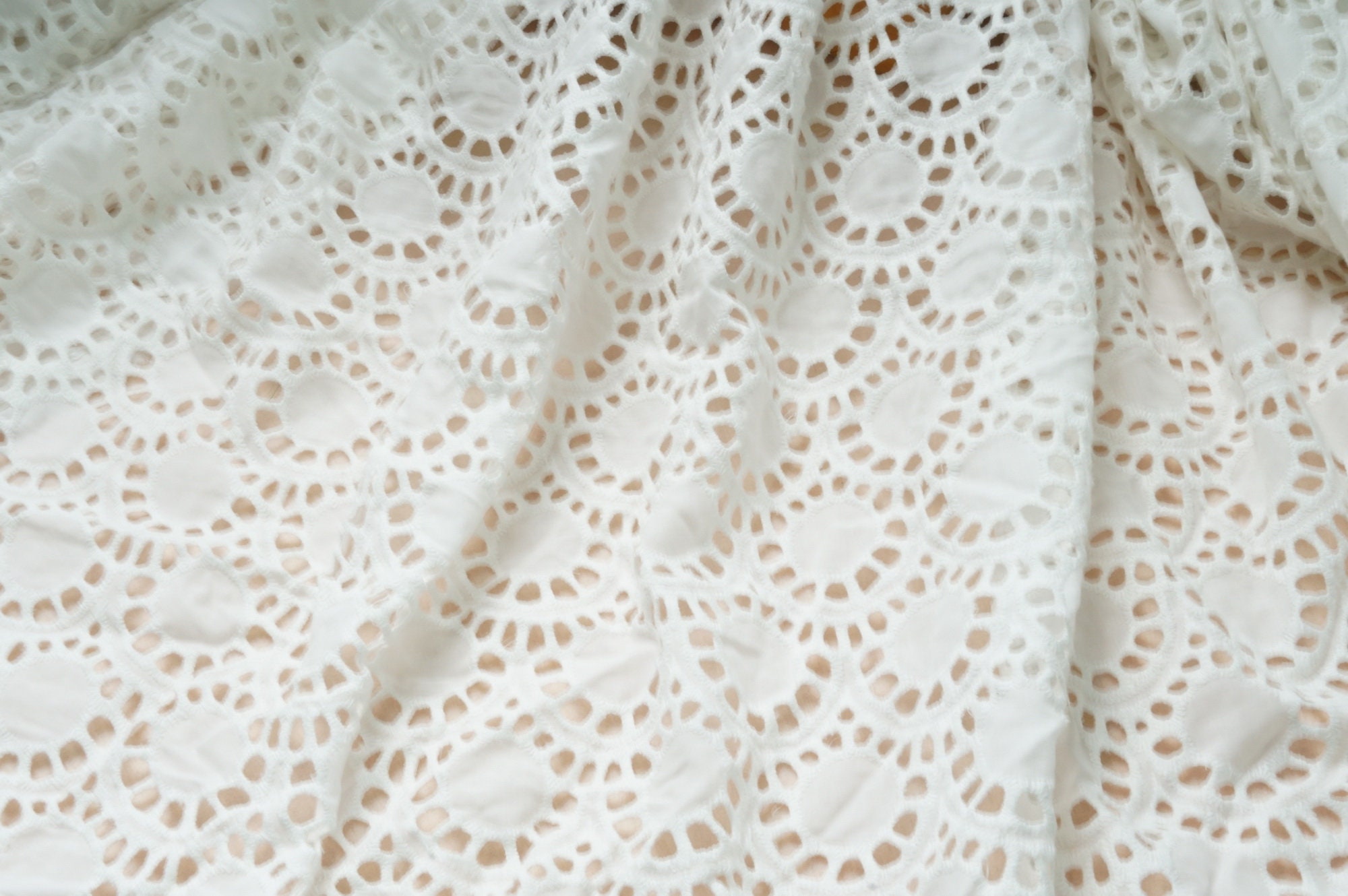 Cotton Fabric off White Circle Pattern Fabric Cotton - Etsy