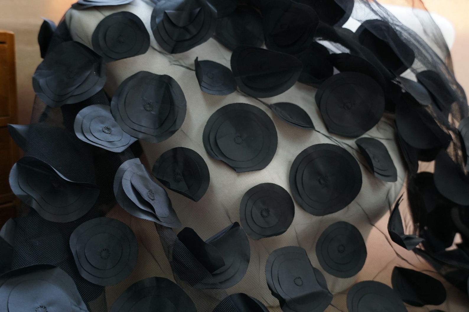 3D Circle Design Mesh Fabric Organza Circle Fabric for Prom | Etsy