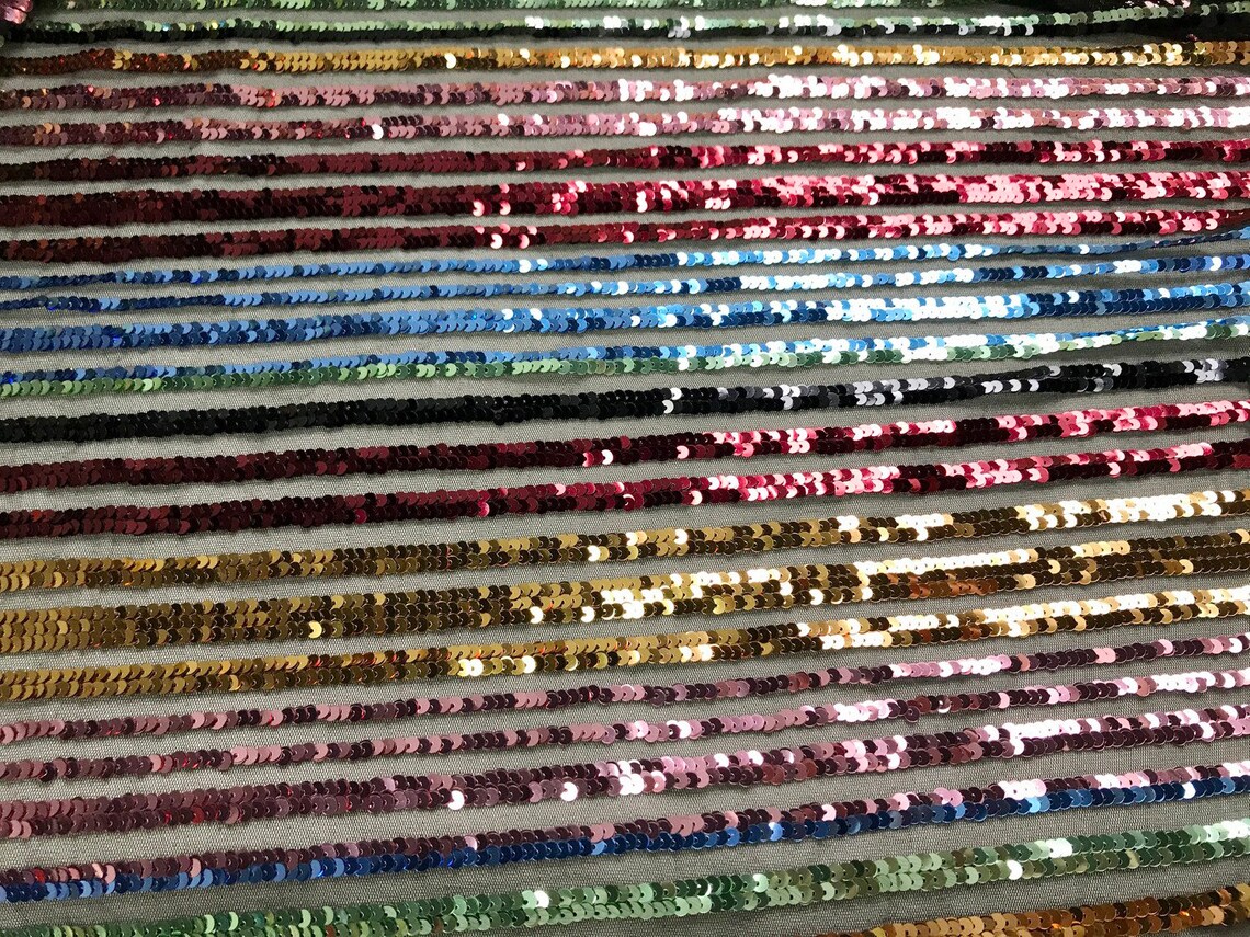 5mm Sequin Fabric Material Sparkling Colorful Sequins Lace | Etsy