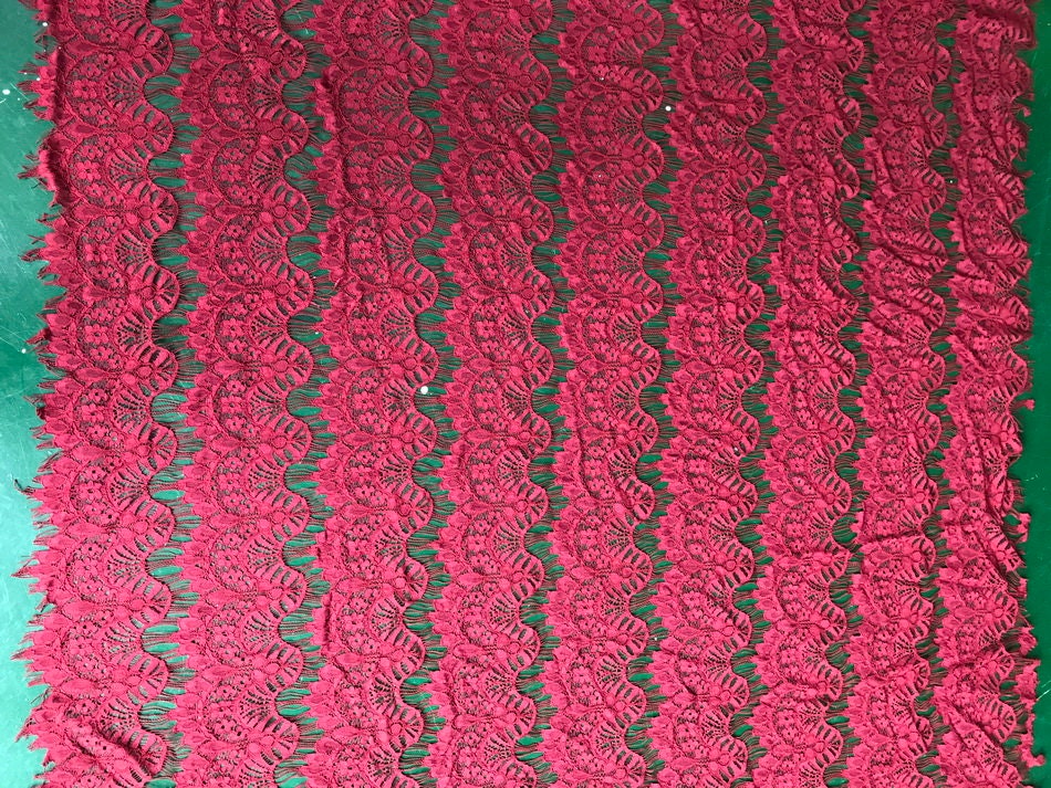 Beautiful scallops lace fabric 59 wide eyelash lace | Etsy