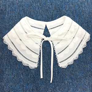 Lace Collar / Embroidery Lace Neckline Collar / Removable Fake Collar ...