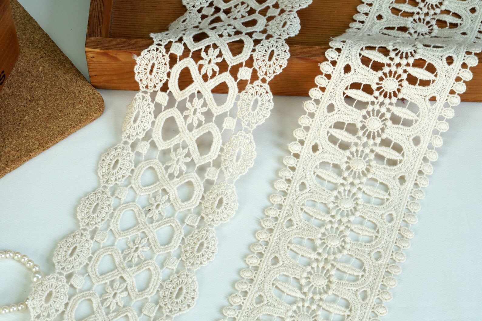 Beige Cotton Crochet Lace Trim for Boho Dress Collars | Etsy