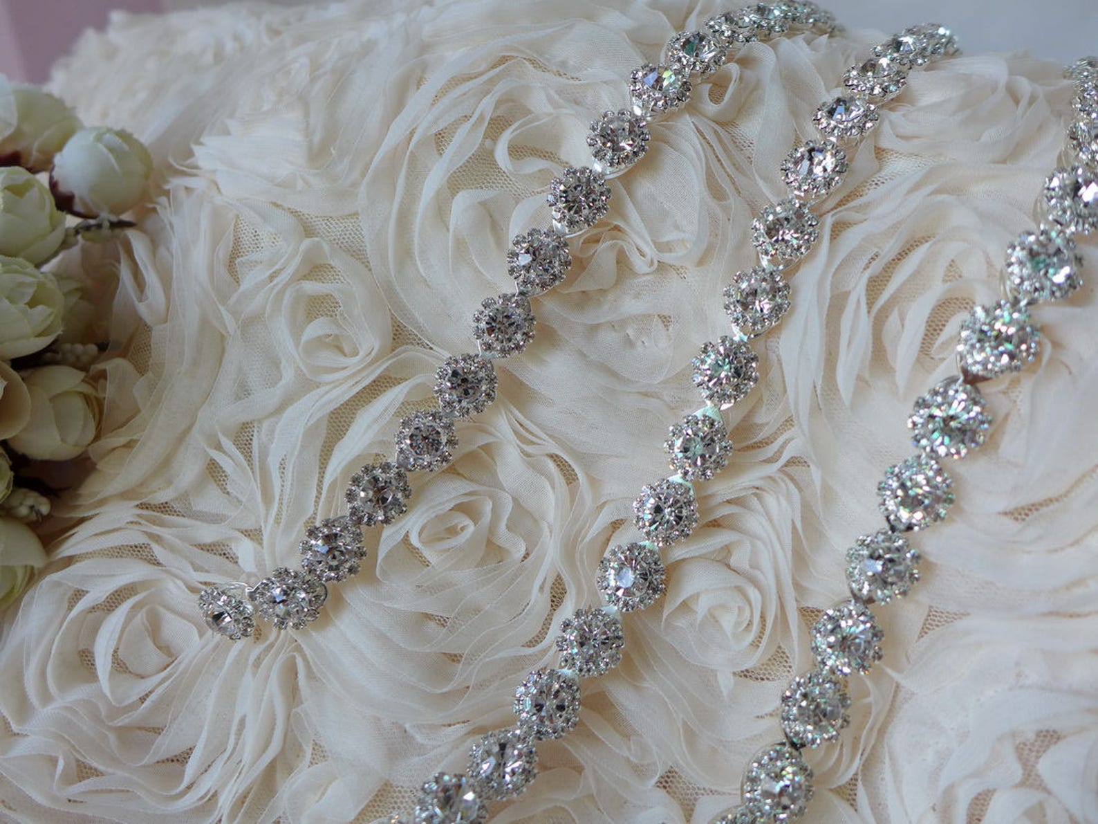 Rhinestone Trim by the yard rhinestone belt trim bridesmaid | Etsy