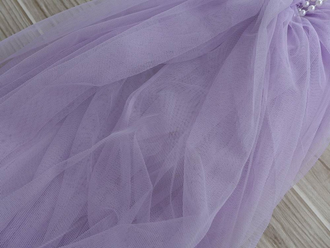 Lavender Tulle Lace, Bridal Illusion Tulle Fabric, Baby Tutu Dress ...