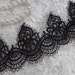 Delicate Black Lace Fabric Trim Vintage Black Lace Trim for - Etsy