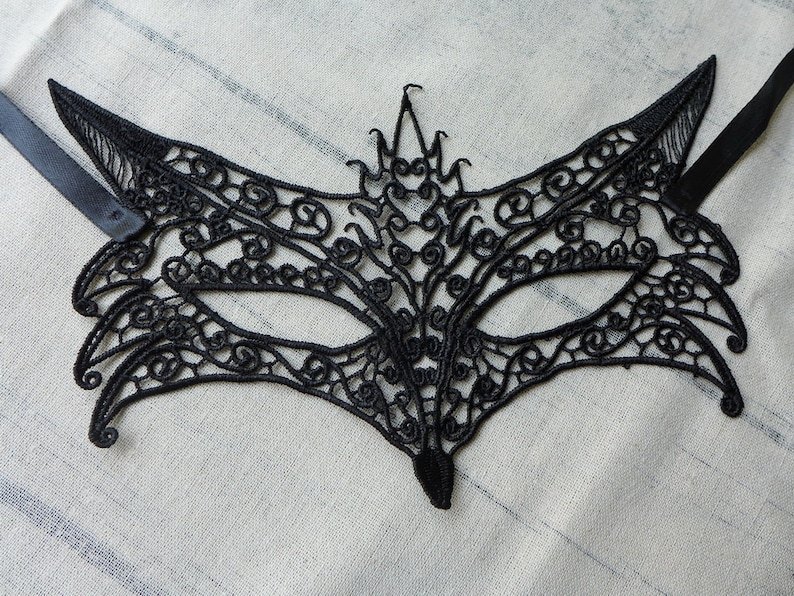 Sexy Black Fox Mask for Masquerade Wedding Carnival Party | Etsy