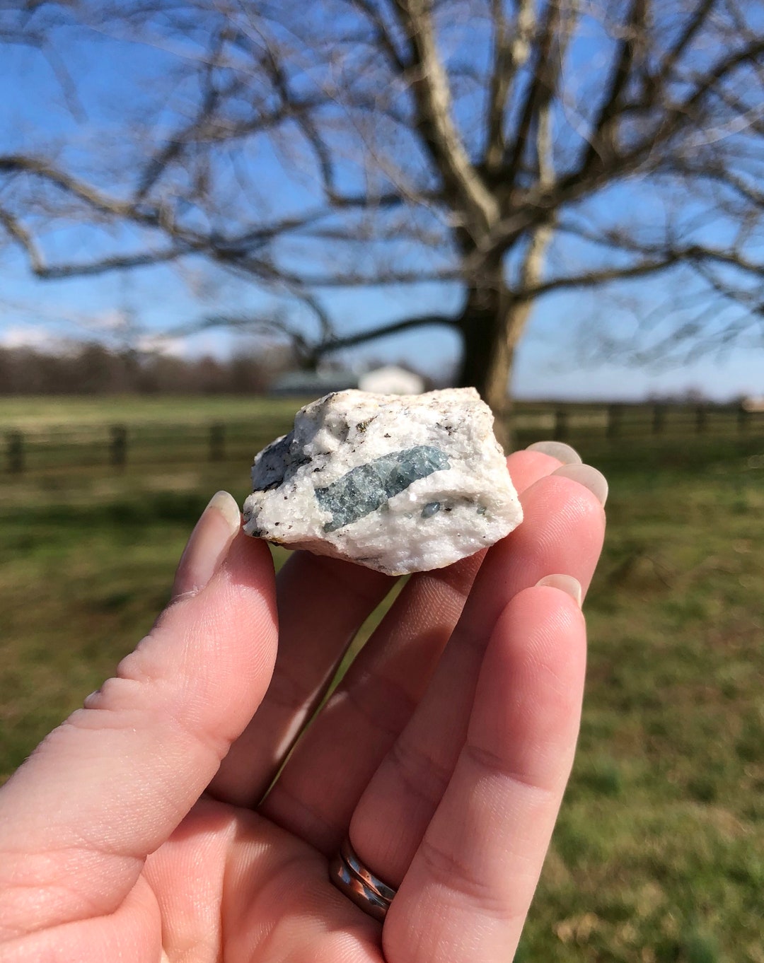 Blue Apatite in Orthoclase Matrix - Etsy