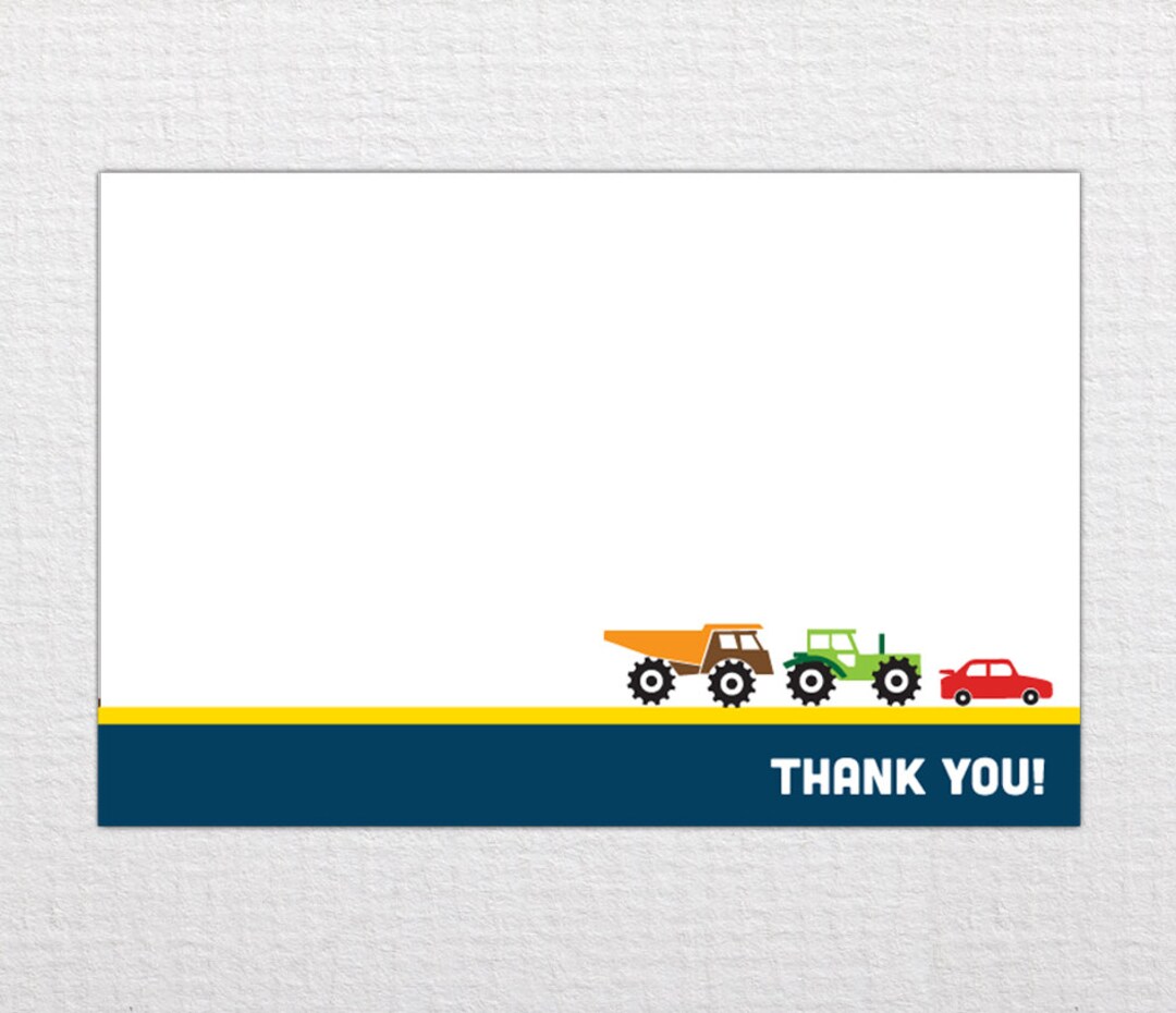 Custom Truck Thank You Note - PDF Printable - Etsy