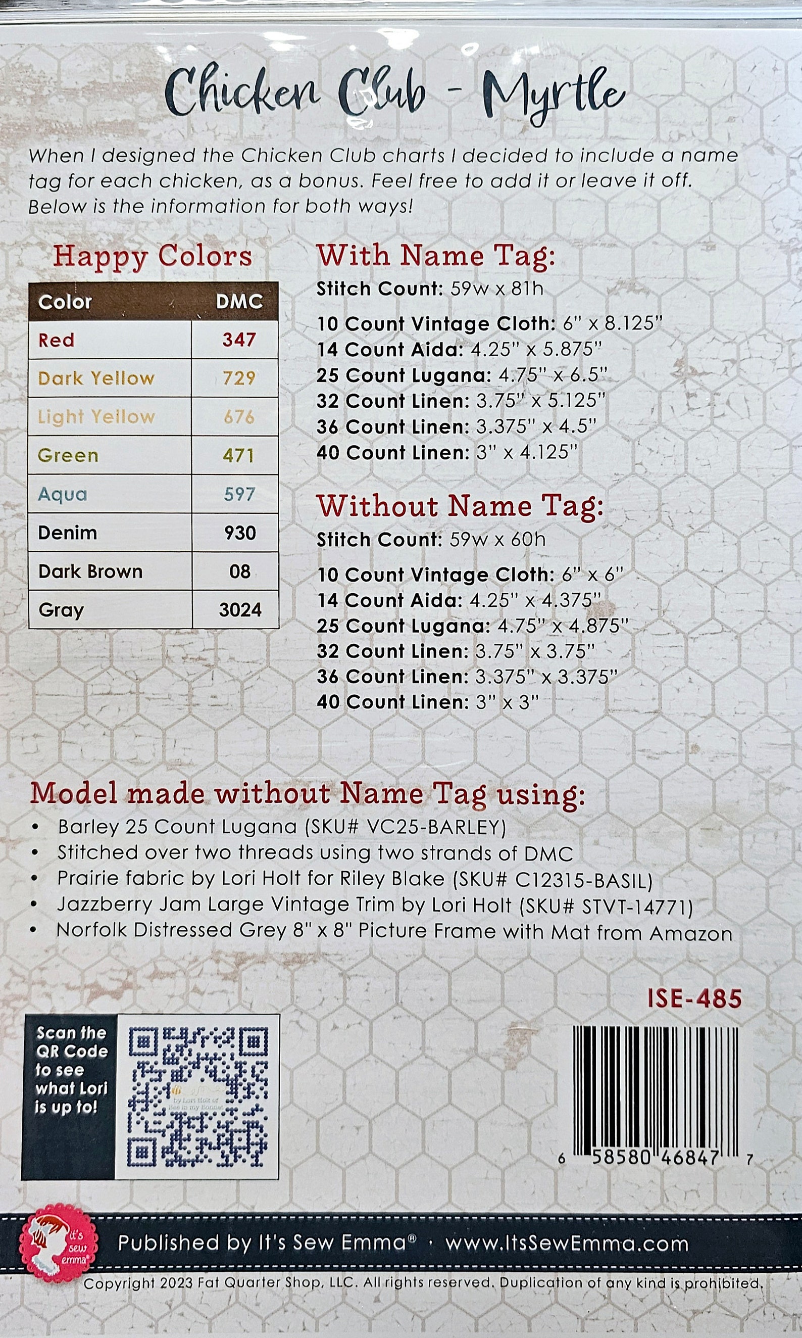 It's Sew Emma - Chicken Club #8 "myrtle" - Etsy